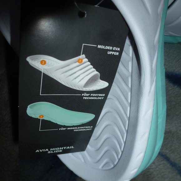 Avia | Shoes | Womens Beach Avia Hightail Slide Slips On Water Proof Sz ...